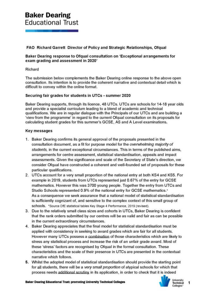 Publications | STEM education | Baker Dearing Educational Trust